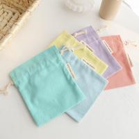 China Natural Eco Friendly Durable Cotton Drawstring Bag Customized Color and Organic Cotton for sale