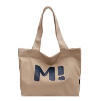China Custom Logo Cotton Canvas Bags Large Capacity Reusable Multifunctional Letter Bolsa for sale