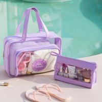 China Newest Fashinable Custom Logo Accepted PVC Cosmetic Zipper Bag for Travel Toiletry for sale