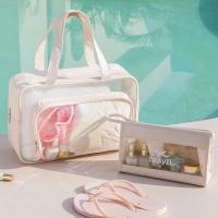 China Newest Fashinable Custom Logo Accepted PVC Cosmetic Zipper Bag for Travel Toiletry for sale