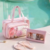 China Newest Fashinable Custom Logo Accepted PVC Cosmetic Zipper Bag for Travel Toiletry for sale