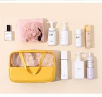 China Solid Pattern Type Transparent PU Makeup Brush Beauty Skin Care Pouch for Custom Logo for sale