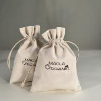 China Small Drawstring Customized Reusable Cotton Canvas Shopping Bag with Customized Color for sale