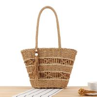 China Customized Color Fashion Summer Beach Bag Woman Lady Straw Messenger Tote Bags Shoulder Bags Handbags for sale
