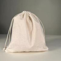 China Custom Logo Printed Organic Canvas Cotton Drawstring Bag for Jewelry Packaging Demand for sale
