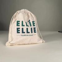 China Custom Logo Printed Organic Canvas Cotton Drawstring Bag for Jewelry Packaging Demand for sale