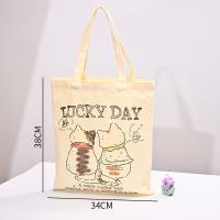 China Custom Logo Black Handle Canvas Bag 100% Cotton Tote Bag for Your Business Needs for sale