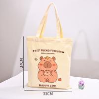 China Custom Logo Black Handle Canvas Bag 100% Cotton Tote Bag for Your Business Needs for sale