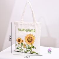 China Custom Logo Black Handle Canvas Bag 100% Cotton Tote Bag for Your Business Needs for sale