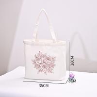 China Custom Logo Black Handle Canvas Bag 100% Cotton Tote Bag for Your Business Needs for sale