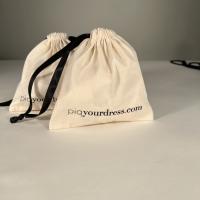 China Gifts Custom Size Small Large White Muslin Pouch Jewelry Canvas Cotton Drawstring Bag for sale