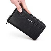 China GENUINE LEATHER Men's Front Pocket Wallet Custom Logo Purse Thin Rfid Blocking Card Holder for sale