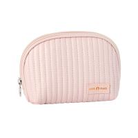 China Leather Logo Cosmetic Bags Cake Style Make Up Organizer Pouches for Cosmetics Convenience for sale