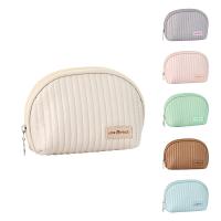 China Leather Logo Cosmetic Bags Cake Style Make Up Organizer Pouches for Cosmetics Convenience for sale
