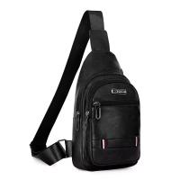 China Customized Logo Fashion Men's PU Leather Business Chest Bags for Outdoor Travel for sale