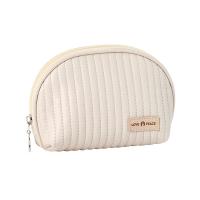 China Leather Logo Cosmetic Bags Cake Style Make Up Organizer Pouches for Cosmetics Convenience for sale