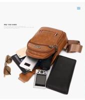 China Customized Logo Fashion Men's PU Leather Business Chest Bags for Outdoor Travel for sale