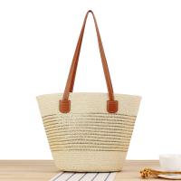 China Large Straw Tote Bag Handmade Knitting Marocco Shoulder Beach Bag for Women's Summer for sale