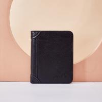 China Full Grain Leather Wallet for Men Detachable Bifold Crazy Horse Wallet in Retro Brown for sale