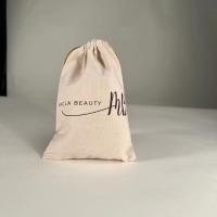 China Customized Logo Cotton Drawstring Bag for School Bag Trolley Eco Friendly Muslin for sale