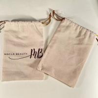 China Customized Logo Cotton Drawstring Bag for School Bag Trolley Eco Friendly Muslin for sale