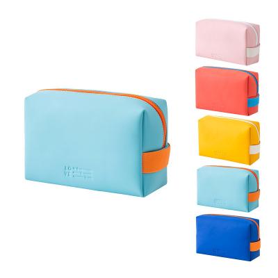 China Multi-functional Portable Women's Pu Leather Travel Cosmetic Bag Organizer Box for sale
