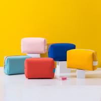 China Multi-functional Portable Women's Pu Leather Travel Cosmetic Bag Organizer Box for sale