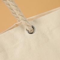 China Open Closure Unisex Large Straw Cotton Tote with Waterproof Lining and Rope Handles for sale