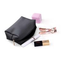 China Makeup Cosmetic Bag Non Woven Durable Zipper Pouch Washable Eco Friendly Pink OEM/ODM for sale