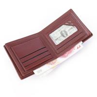 China Men's Bifold Crazy Horse Real Leather Wallet with 2 ID Window Full Grain Leather for sale