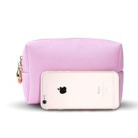 China Makeup Cosmetic Bag Non Woven Durable Zipper Pouch Washable Eco Friendly Pink OEM/ODM for sale