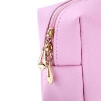 China Makeup Cosmetic Bag Non Woven Durable Zipper Pouch Washable Eco Friendly Pink OEM/ODM for sale