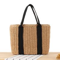 China Women's Bali Vacation Shopping Bag Handmade Straw Tote Bag with Large Capacity for sale