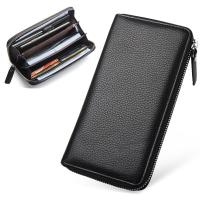 China Men's Slim Genuine Real Leather Wallet Holder Purse with Custom Logo from Customized for sale