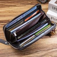 China Men's Slim Genuine Real Leather Wallet Holder Purse with Custom Logo from Customized for sale