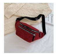 China Unisex Corduroy Waist Bag for Running and Gym Featuring Customized Logo for sale