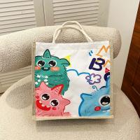 China 2024 Children's Custom Cartoon Shoulder Bag for Beach Leisure Travel Canvas Tote Bag for sale