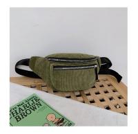 China Accepable OEM/ODM Women Waist Bags for Outdoor Sports Running Gym Fanny Pack Corduroy for sale