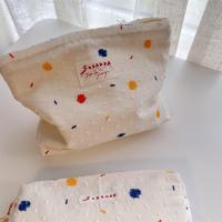China Box Style Cowhide Makeup Bag Customized Print Portable Ladies Handbags Cosmetic Pouch for sale