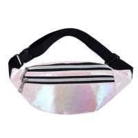 China Stylish Customized Color Holographic Fanny Pack Waist Bag for Girls Laser PU Material for sale