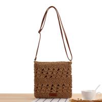 China Summer Beach Woven Crossbody Straw Bag For Women with Polyester Lining and Open Closure for sale
