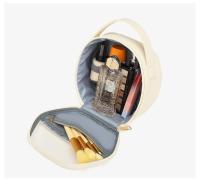 China Clear Pu Leather Custom Logo Beauty Makeup Travel Cosmetic Bag Convenient Cosmetics for sale