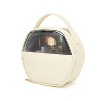 China Clear Pu Leather Custom Logo Beauty Makeup Travel Cosmetic Bag Convenient Cosmetics for sale