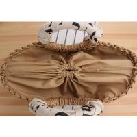 China Custom Logo Accepted Silk Scarf Travel Holiday Bag with Portable Straw Woven Material for sale