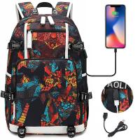 China Customized Tote Bag Pattern Type Backpack for Fashion Girls and Boys USB Port Charging for sale