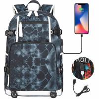 China Customized Tote Bag Pattern Type Backpack for Fashion Girls and Boys USB Port Charging for sale