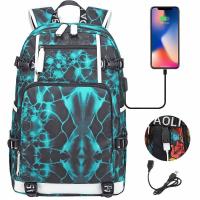 China Customized Tote Bag Pattern Type Backpack for Fashion Girls and Boys USB Port Charging for sale