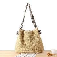 China Korean Style Straw Braid Shoulder Bag for Women Beach Knotted Strap Summer Holiday for sale