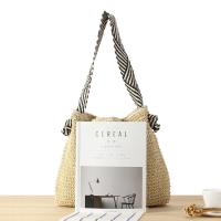 China Korean Style Straw Braid Shoulder Bag for Women Beach Knotted Strap Summer Holiday for sale