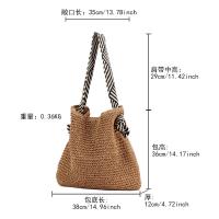 China Korean Style Straw Braid Shoulder Bag for Women Beach Knotted Strap Summer Holiday for sale